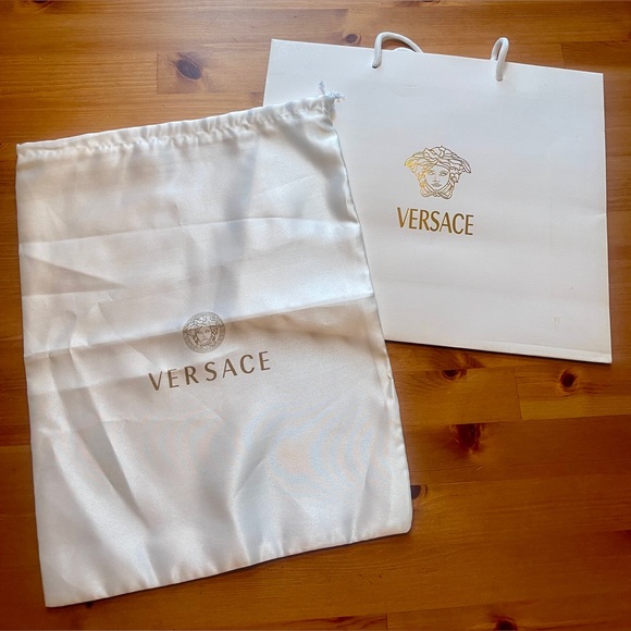 Versace | Bags | Versace Authentic Ivory Dustbag 5hx115w Paper Shopping ...